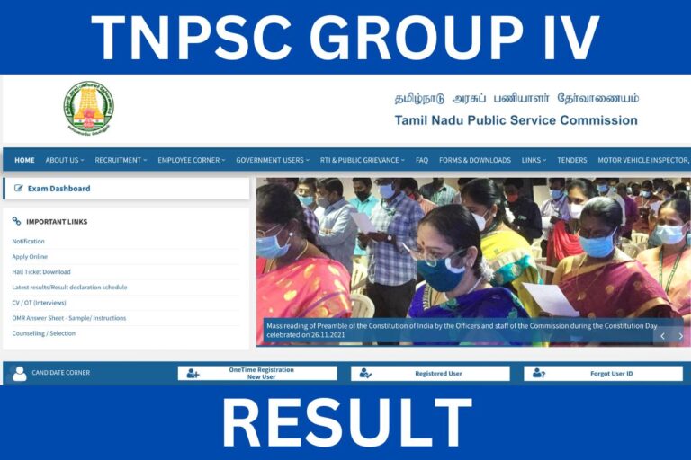 TNPSC Group 4 Result 2025: Group IV Cut Off Marks, Merit List Pdf